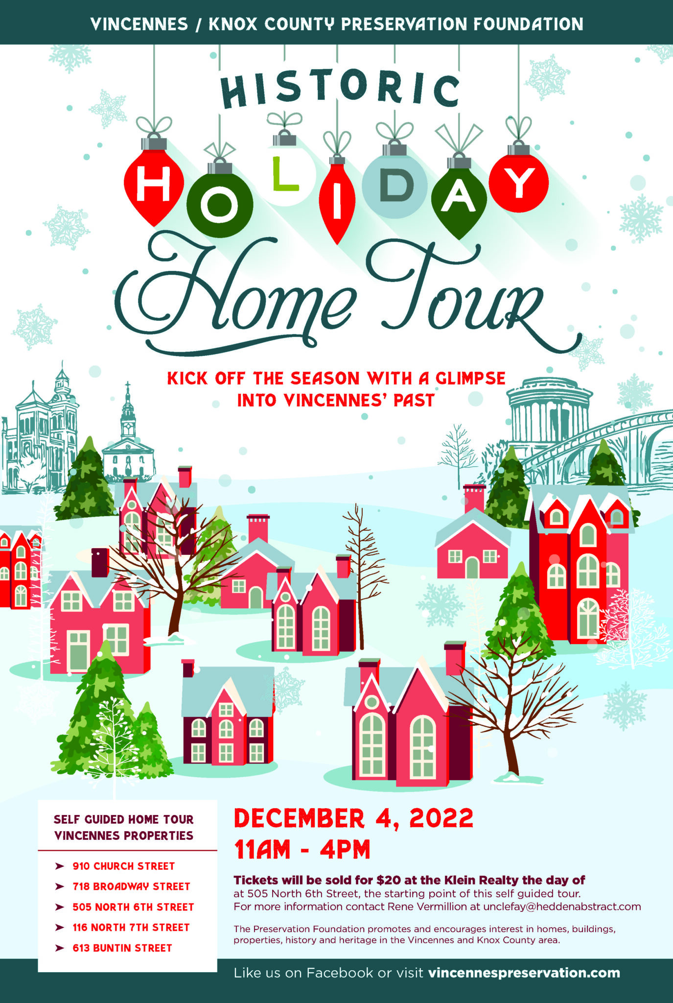 Holiday Historic Homes Tour - Vincennes/Knox County VTB