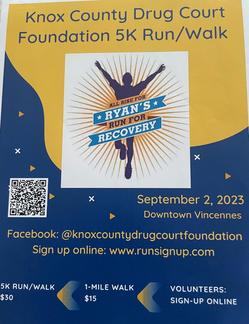 Ryan's Run for Recovery - Vincennes/Knox County VTB